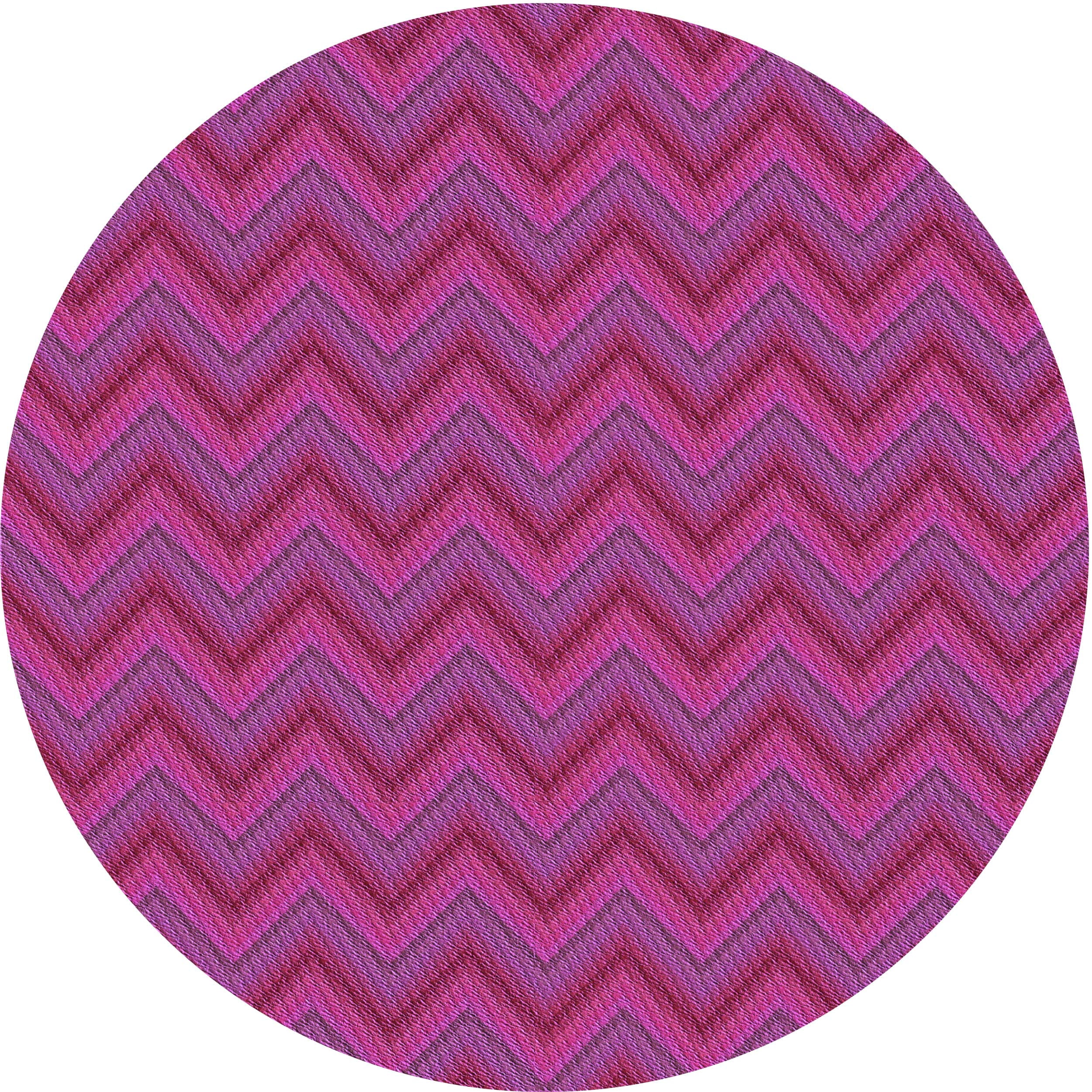 Ahgly Company Indoor Round Patterned Neon Pink Area Rugs, 8' Round ...