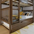Max & Lily Classic Twin over Twin Bunk Bed with Storage Trundle for Kids, Wooden Bunk Beds ...