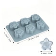 7.2*4.5" Ice Cube Tray with Lid Cherry Blossom Shape, 6 Cavity Silicone ...