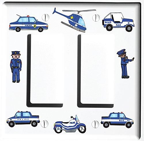 Police Light Switch Plate and Outlet Covers/Police Men, Trucks, Cars ...