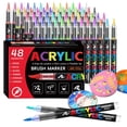 Liquid Acrylic Marker with Soft Brush Tip Acrylic Paint Pen Quick Dry ...