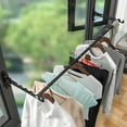 STONCEL Foldable Wall Mounted Clothes Hanger, Laundry Room Clothes ...