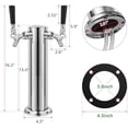 Kegerator Tower Kit, Dual Tap Kegerator Tower Beer Tap Tower 3’’ Flange ...