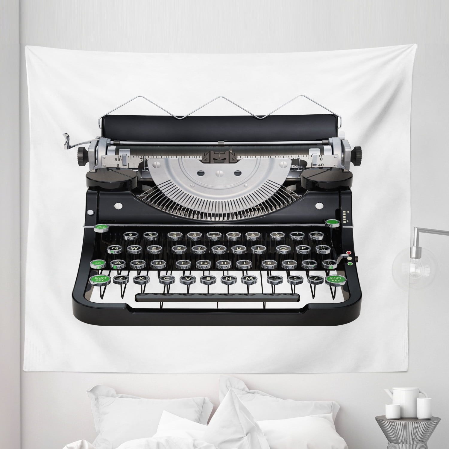 Typewriter Tapestry, Digitally Generated Illustration of Antique Device ...