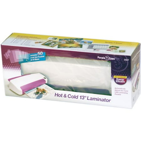 Purple Cows Hot and Cold Laminator, 13-Inch, with 50 Hot Pockets (3027 ...