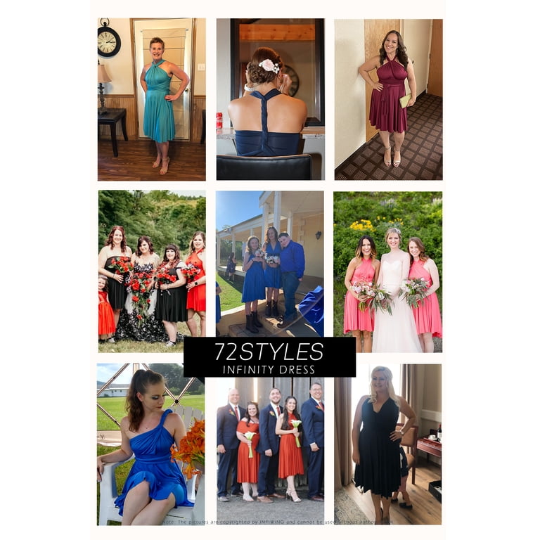 72Styles Infinity Dresses For Bridesmaids,Convertible