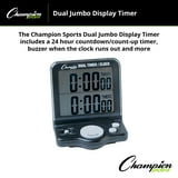 Champion Sports Dual Timer, Black, 4-1/2 in W X 5 in H - Walmart.com