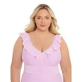 Time And Tru Womens And Womens Plus Size Ruffle Seersucker One Piece