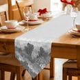 Abstract Pine Trees Table Runner Linen Burlap Table Runner 70 Inches ...