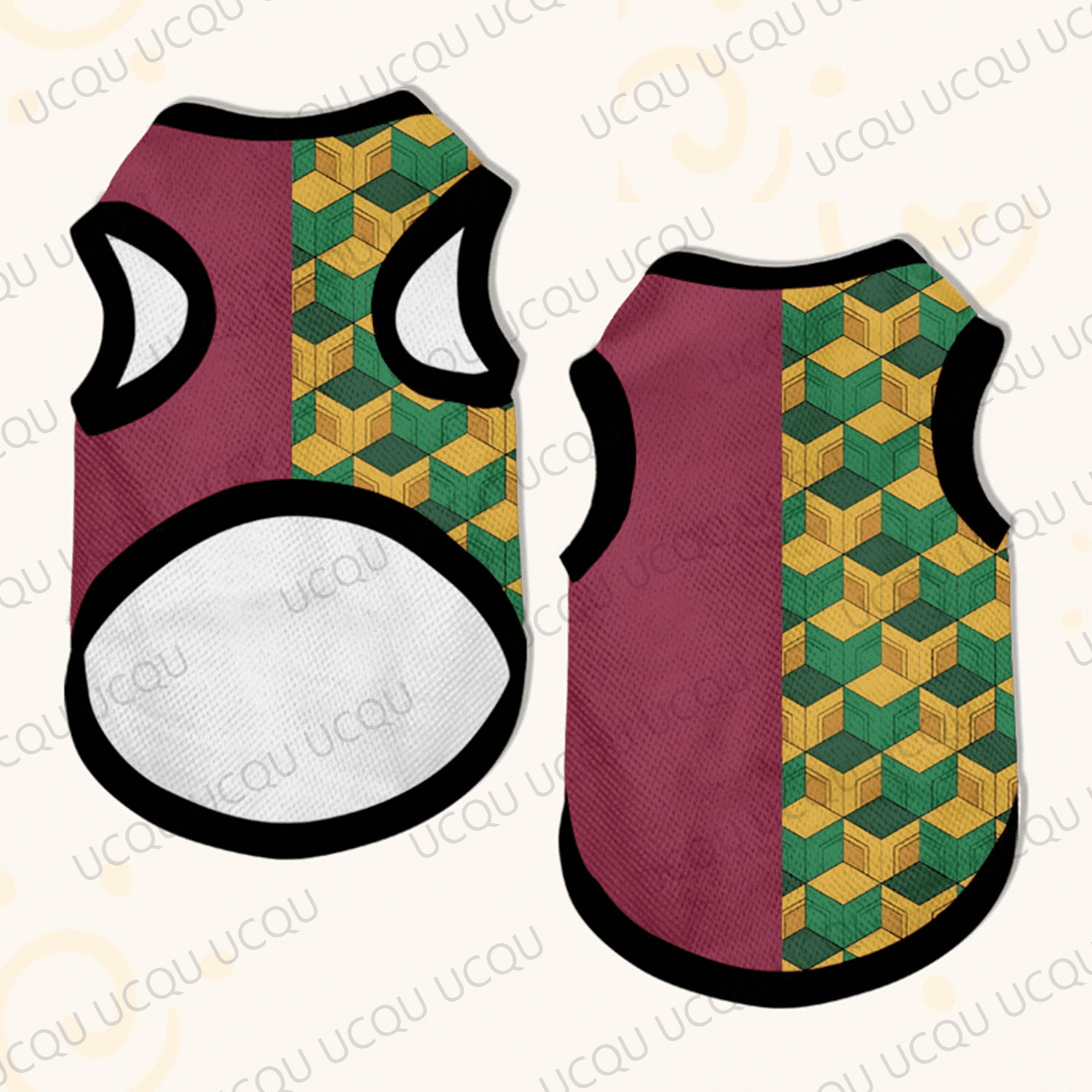 Anime Demon Slayer Pattern Pet Vest Dog and Cat Clothes Cosplay ...