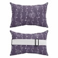 Outdoor Lumbar Pillow for Chaise Lounge Chair 2 Pack Purple Abstracts ...