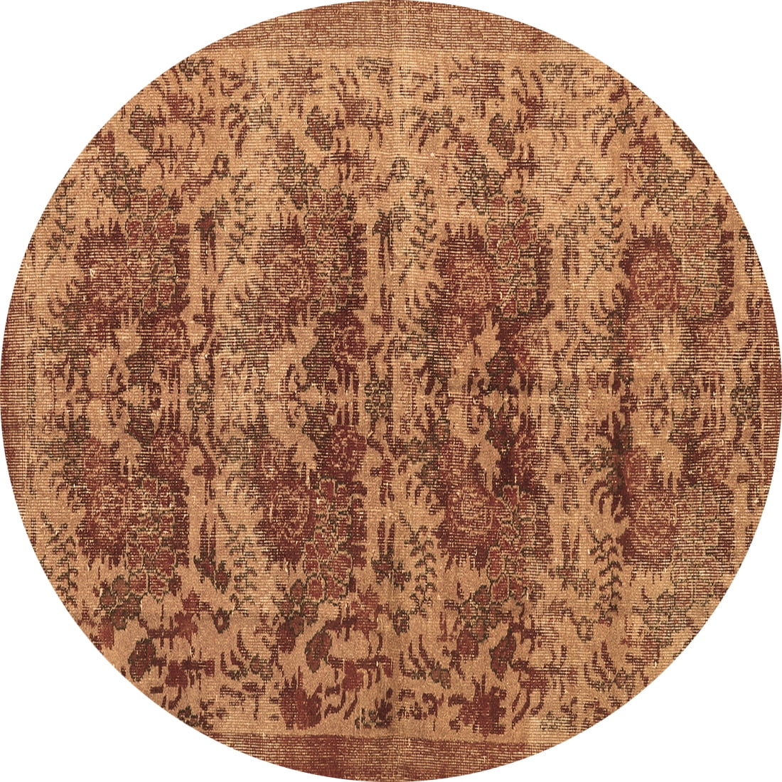 Ahgly Company Indoor Round Persian Brown Traditional Area Rugs, 6 ...