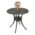 Zimtown 31 Inch Patio Dining Table, Cast Aluminum Patio Table with ...