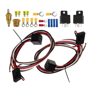 Buy Dual Electric Fan Relay Kit With Thermostatic Sensor Switch 185 On