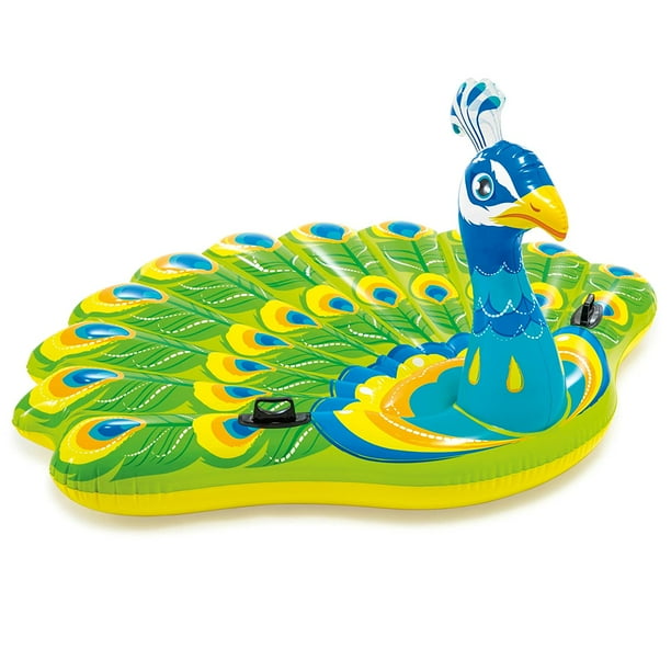 Intex Giant Inflatable Colorful Peacock Island Ride On Swimming Pool ...