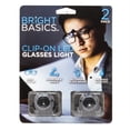 Bright Basics 2 Pack Universal Flexible Clip On LED Glasses Light ...