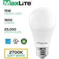 MaxLite A19 LED Bulb, Enclosed Fixture Rated, 100W Equivalent, Dimmable ...