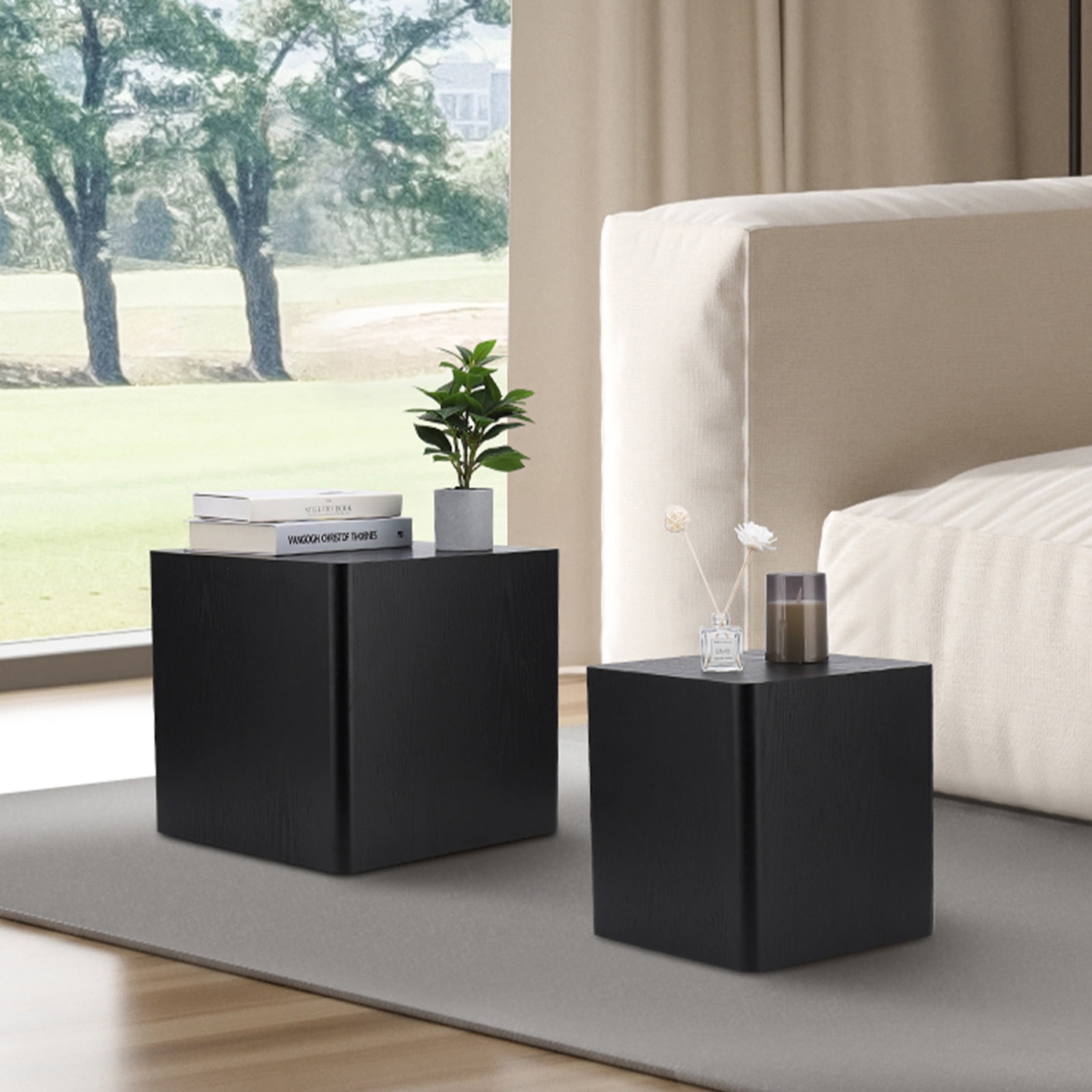 Williamspace Modern Coffee Furniture Set, Small Square Nesting Side ...