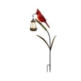Solar Cardinal Garden Stake Light, Retro Lantern Bird Metal Landscape ...