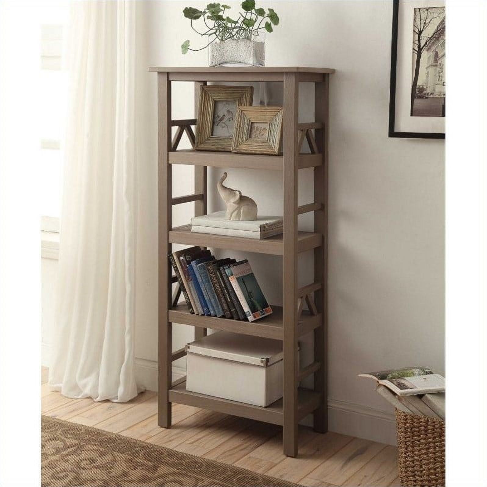 Rustic gray bookshelf store