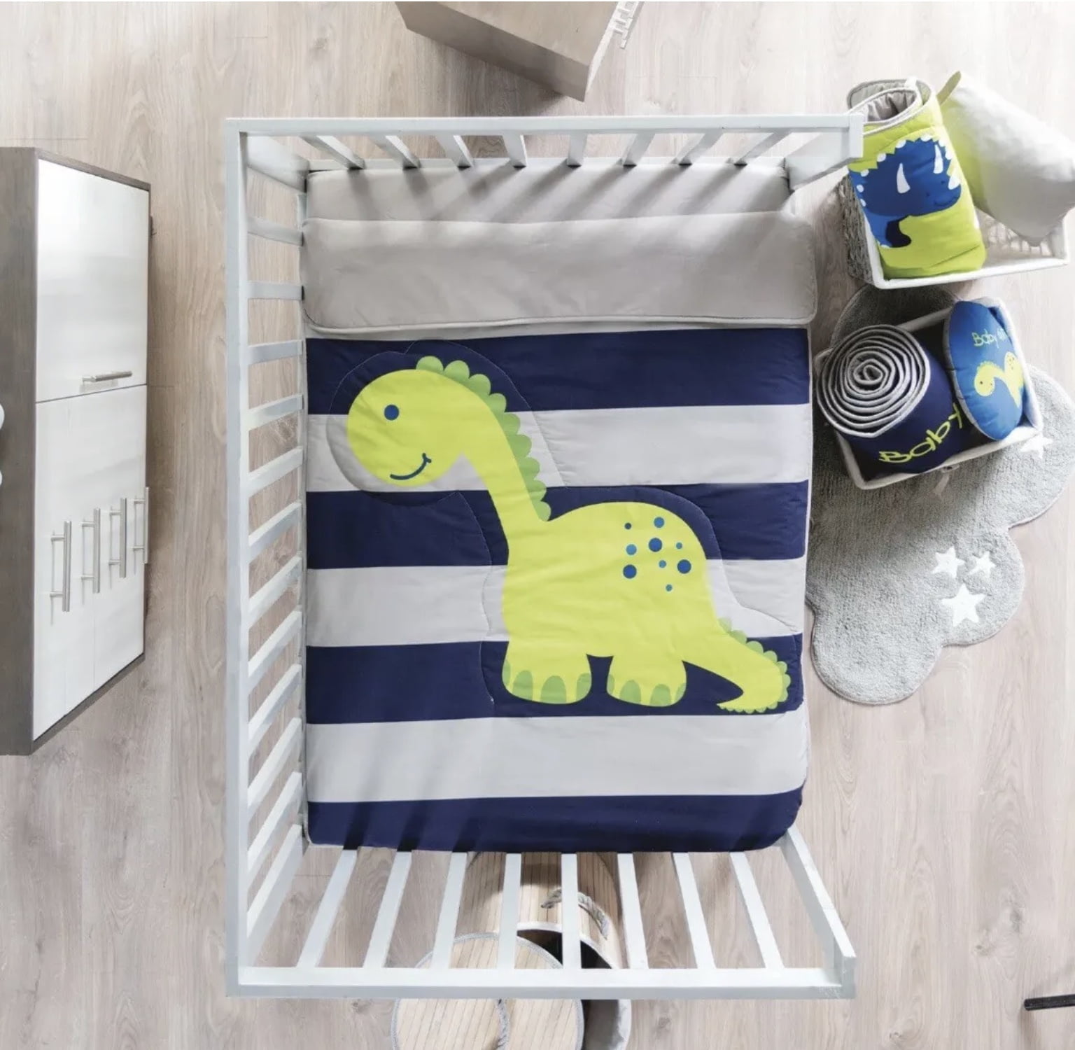 LITTLE DINOSAURS BABY BOY CRIB BEDDING NURSERY SET 3 PCS - Walmart.com