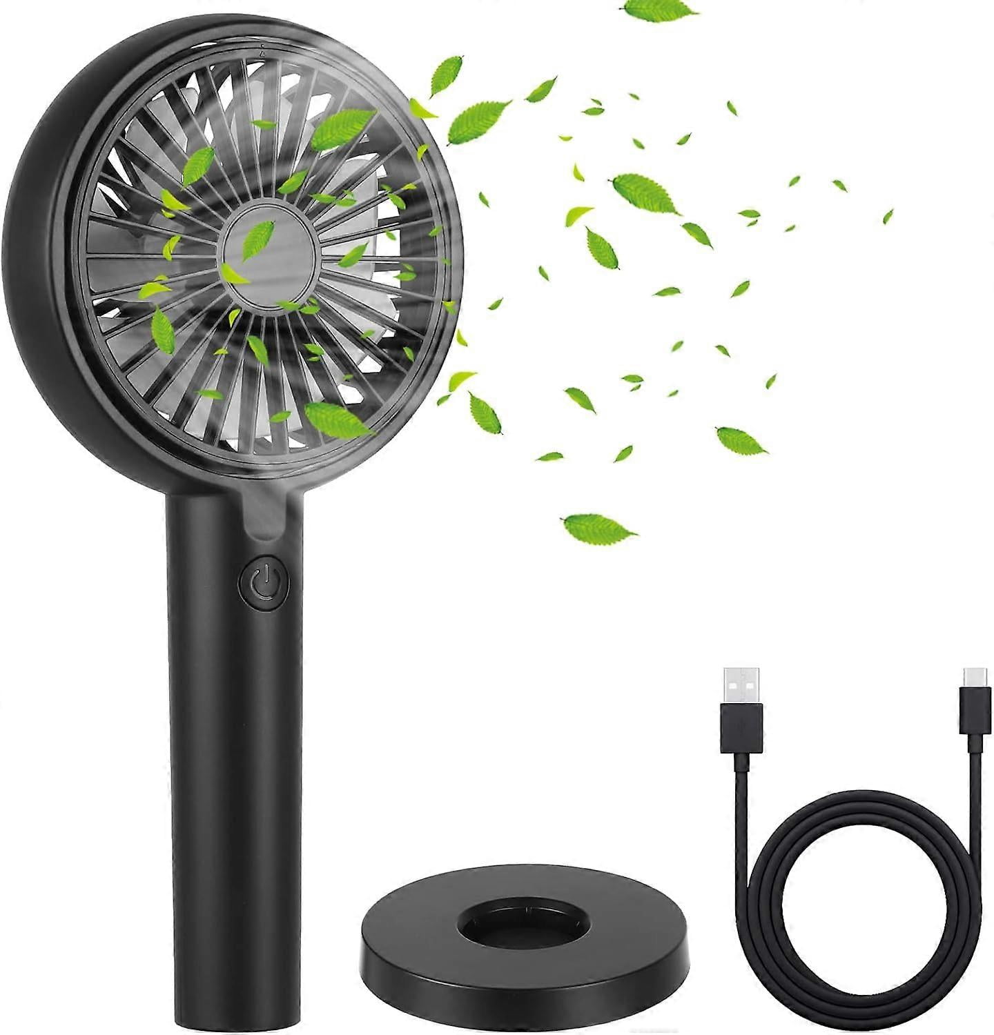 Mini Handheld Fan, Powerful Desk Fan with Adhesive Base, USB Fan ...