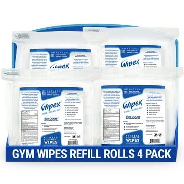 Wipex Fitness Equipment Wipes BZK Antibacterial Wipes and All Purpose ...