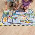 Melissa & Doug Race Around the World Tracks Cardboard Jigsaw Floor ...