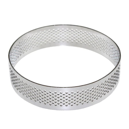 7cm Stainless Steel Perforated Tart Ring Shell Pan Mousse Pie Quiche ...
