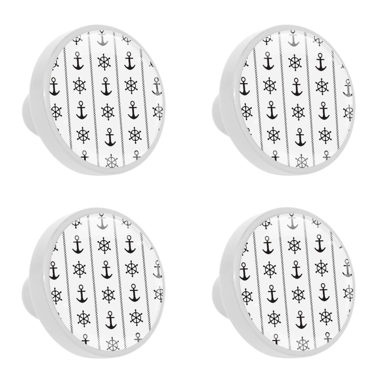 4 Pcs Anchor Knobs for Kitchen Cabinet Cupboard Dresser Bookcase Drawer ...