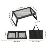 "BENTISM Foldable Cooking Rack, 18"" Portable Heavy Duty Steel Mesh ...