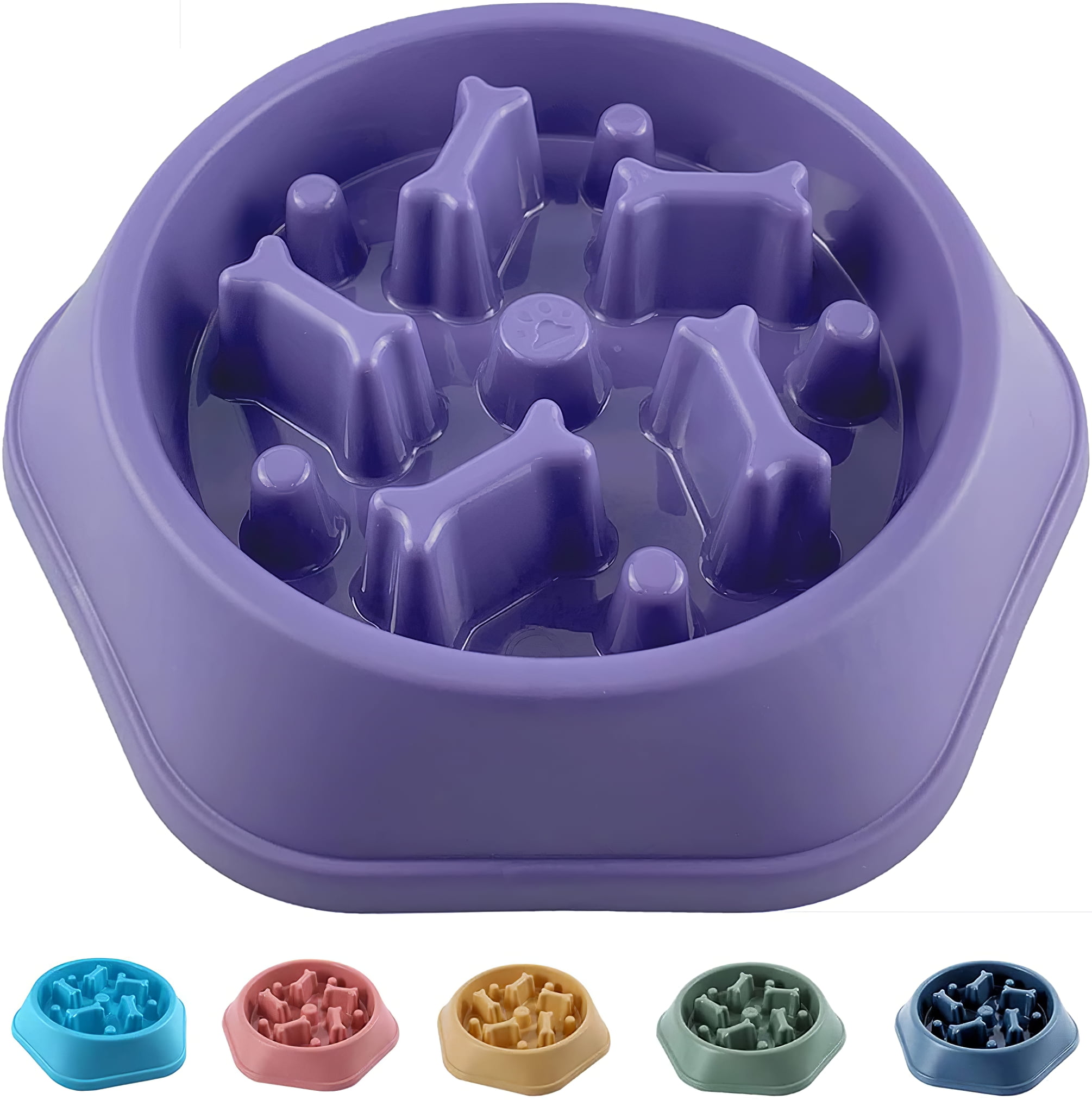 Slow Feeder Dog Bowl Agooga Anti Gulping Healthy Eating Interactive ...