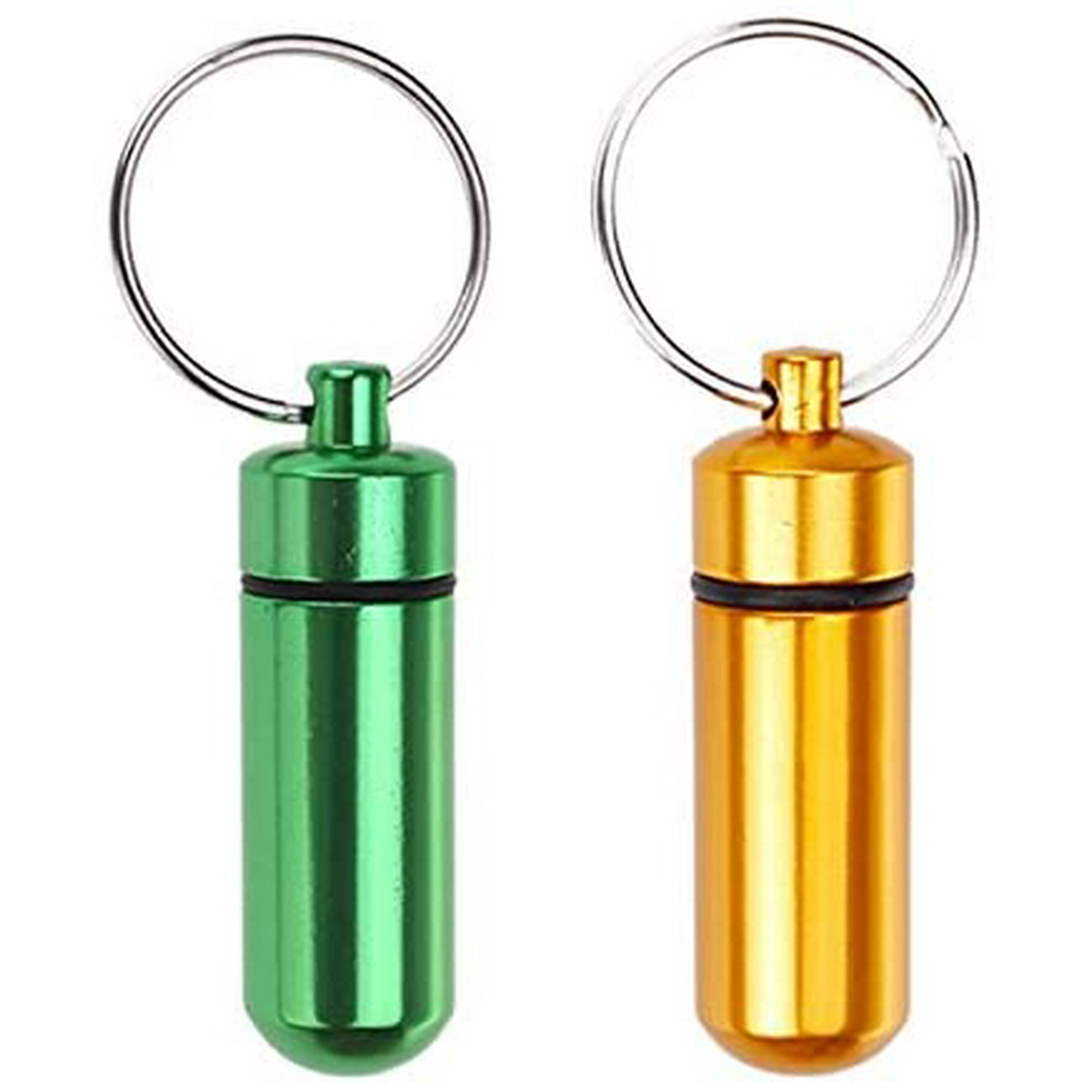 Click here for Tiatsend 2 Pcs Mini Pill Fob Aluminum Alloy Keycha... prices