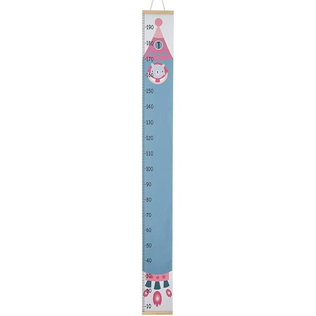 Kids Growth Chart Wood Frame Canvas Height Measurement Ruler from Baby ...