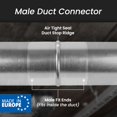 4 Inch Galvanized Dryer Vent Connector - Round Male Fit Dryer Duct Hose ...