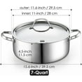 Cooks Standard Multi-Ply Clad Stainless Steel Stock Pot, 7-Quart Pasta ...