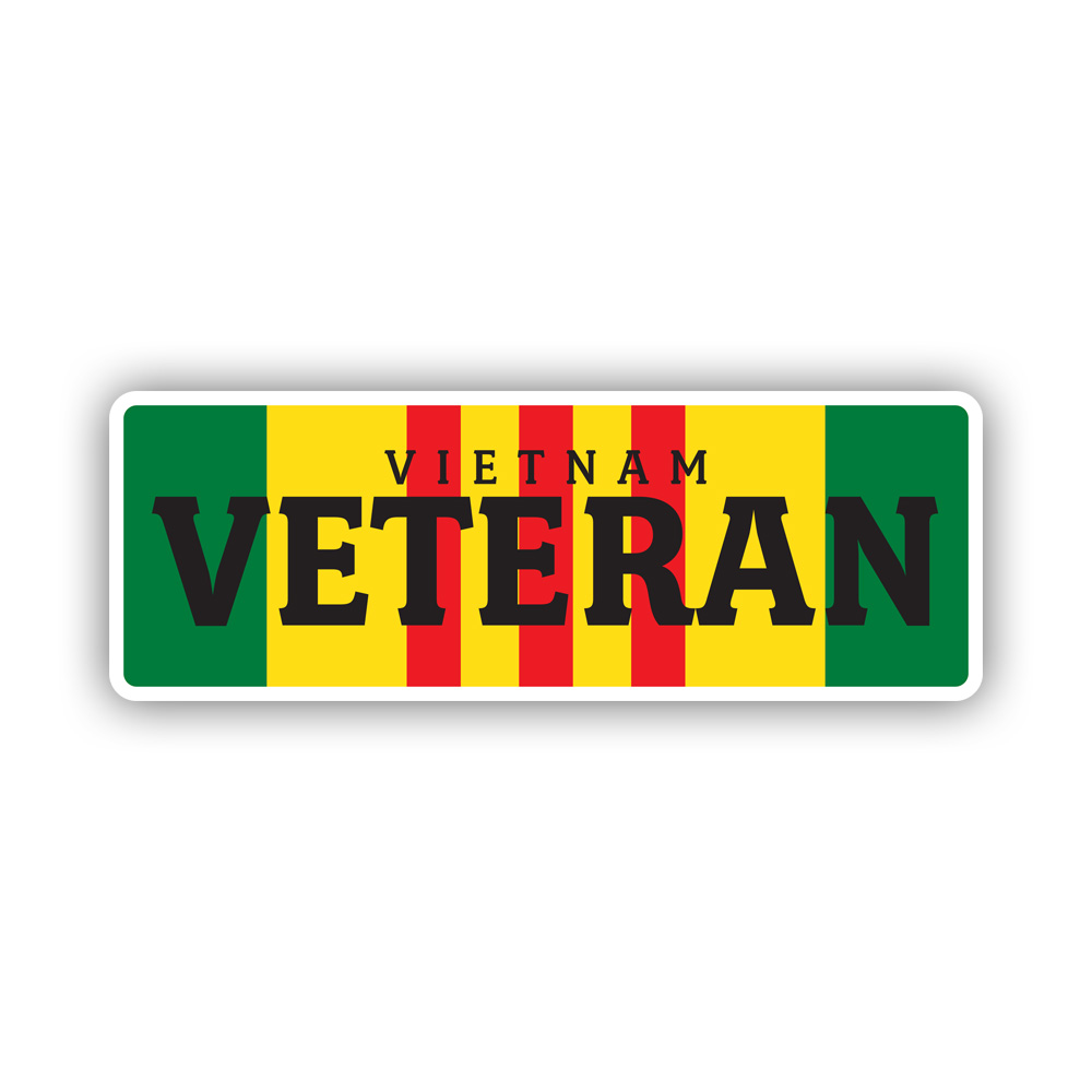 Vietnam Veteran Sticker Decal - Self Adhesive Vinyl - Weatherproof - Made in USA - viet vet ...