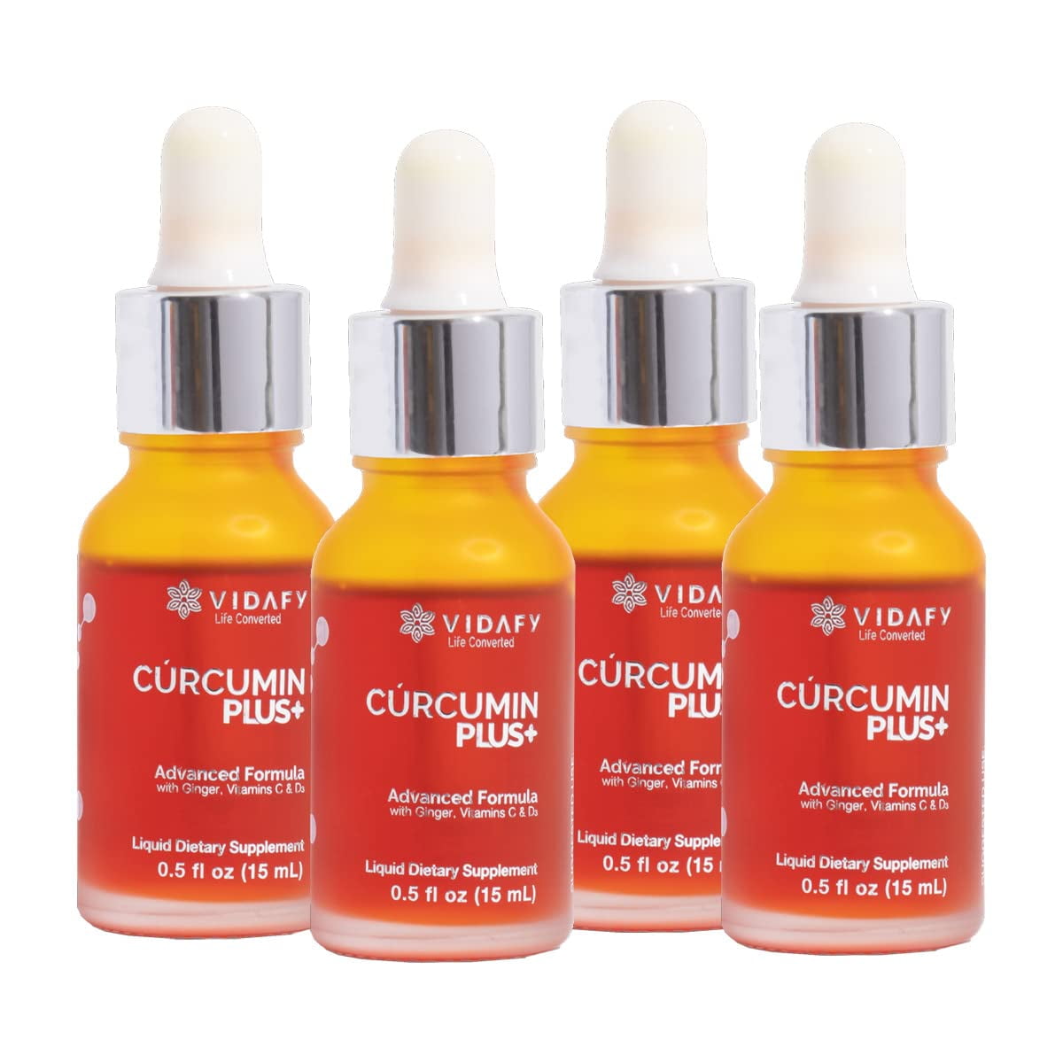 Suplemento Vidafy Turmeric Curcumin Plus con líquido BioMS de 15 ml ...