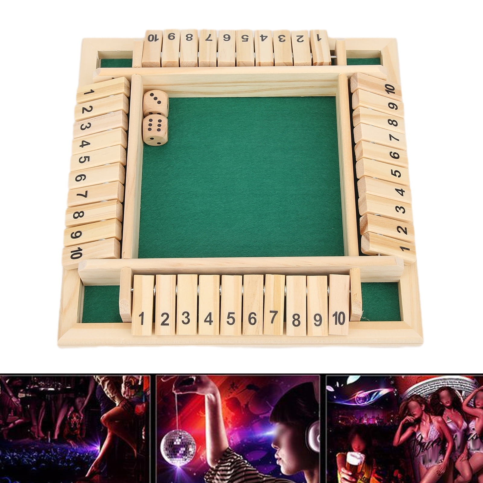 JUEGO DE DADOS DE MESA, MATRÍCULA DE JUEGO DE MADERA FÁCIL DE APRENDER ...