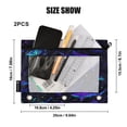 2 Pieces Pencil Bag Binder Pouches 3-Ring Page Turning Folder Pencil ...