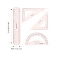 Soft Ruler Student Stationery Measuring Rulers Protractor for Geometry Drafting Pp Pink ...