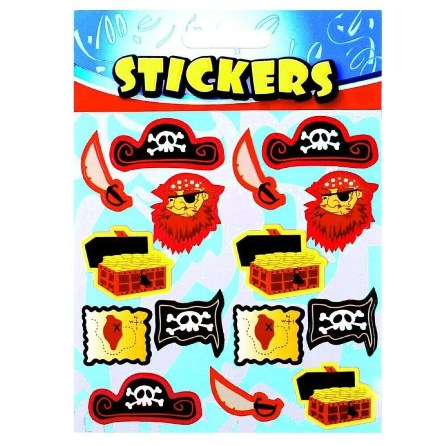 Click here for Generic Pirate Sticker Sheet (Pack Of 3) prices