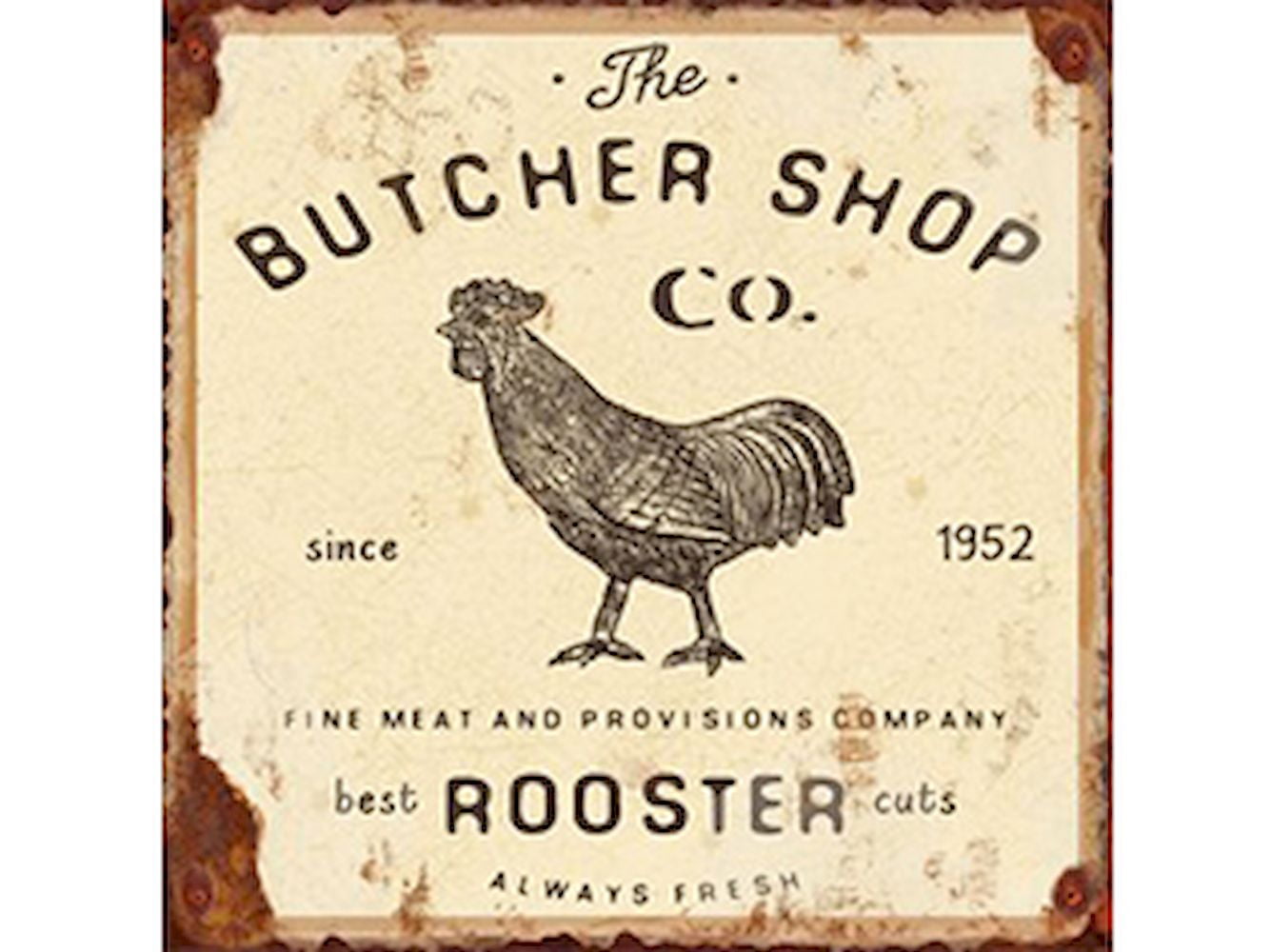 "The Butcher Shop" Metal Sign - Walmart.com