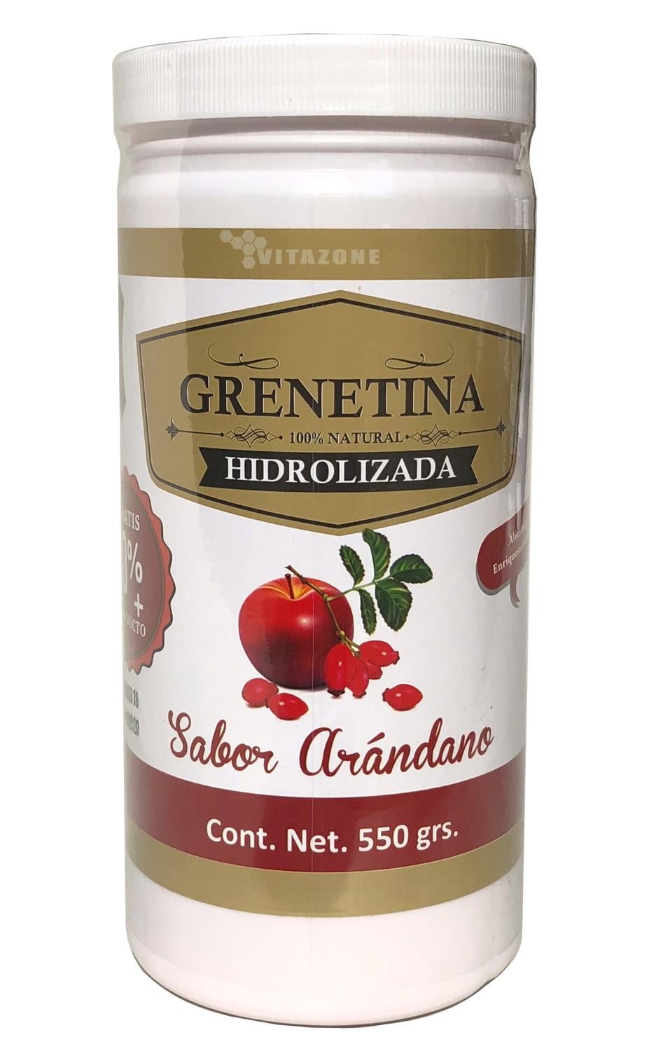 Grenetina Hidrolizada Sabor Arándano 100% Natural 550 Grs Pretty Bee ...