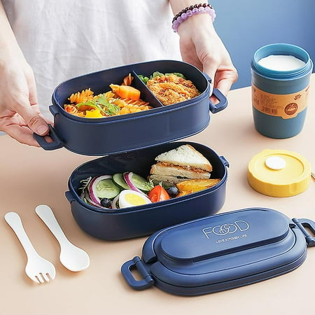 Portable Office Worker Lunch Box Microwavable Hermetic Bento Box With ...