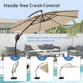 FUNDAZE 10ft Market Patio Umbrella with Base, Curved Cantilever Hanging ...