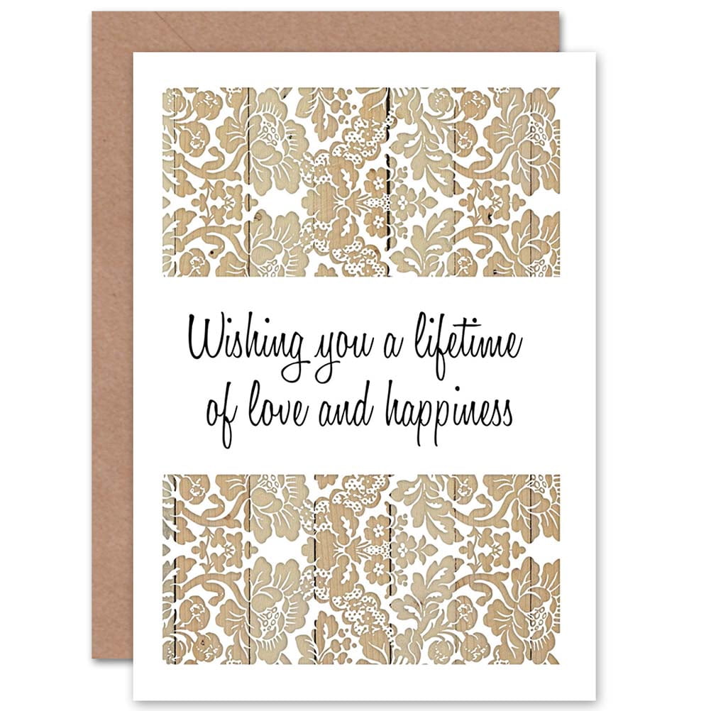 Wedding Celebration Wishing Love Happiness Greetings Card Plus Envelope ...