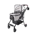 4-Wheel Foldable Pet Stroller, 360° Swivel Wheels with Detachable ...