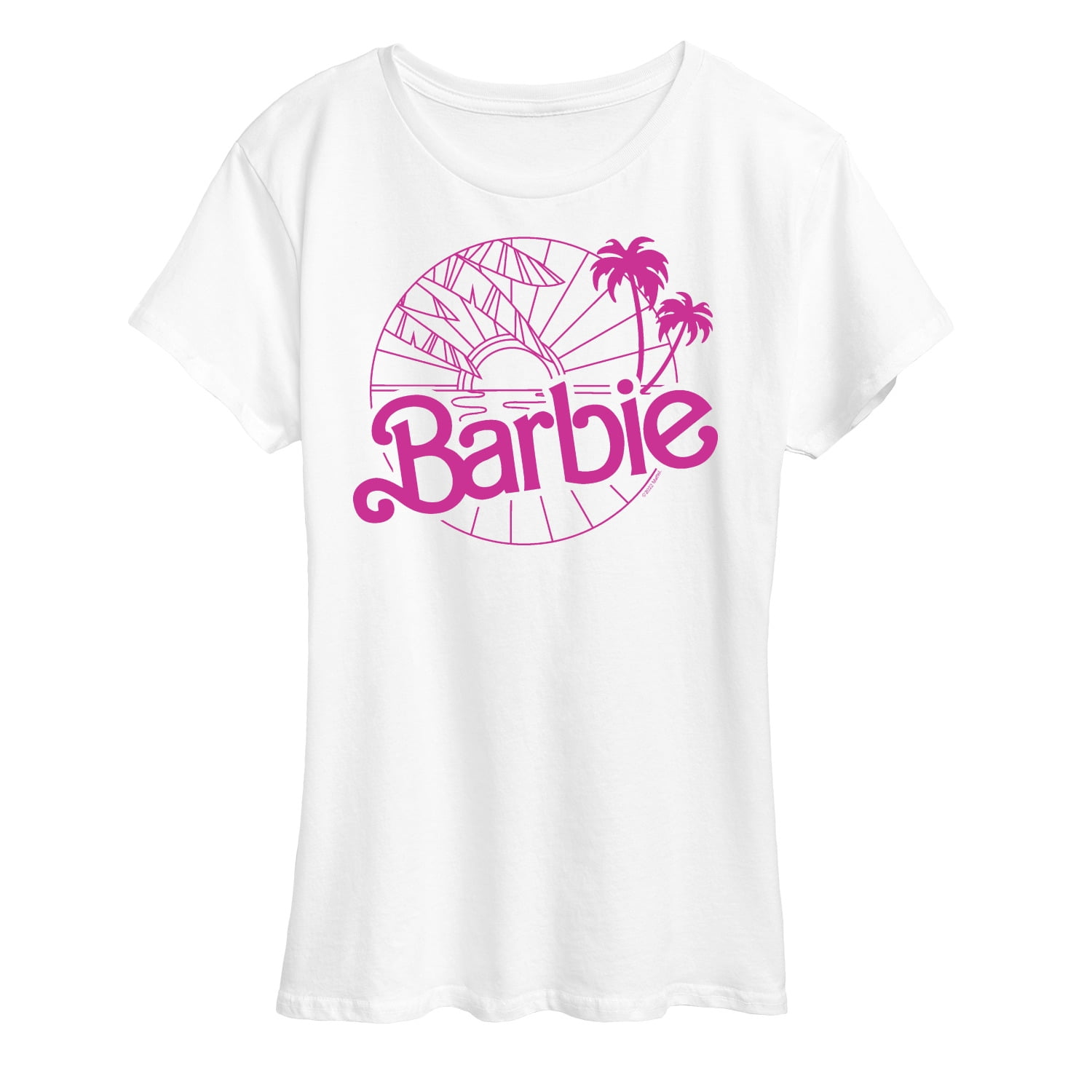 Barbie - Sunsets & Palm Trees - Women's Short Sleeve Graphic T-Shirt ...