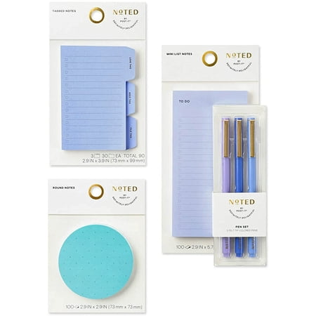 Noted by Post-it Brand Work from Home Set, Blue, Includes List, Tab ...